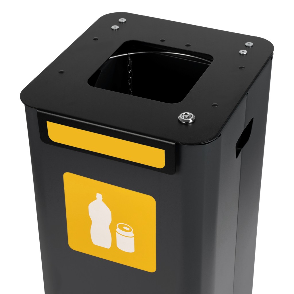 Modular recycling bin with a connecting feature - 70L - attractive ...